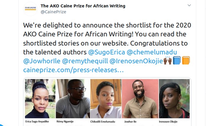 Africa: Shortlist for 2020 AKO Caine Prize Announced